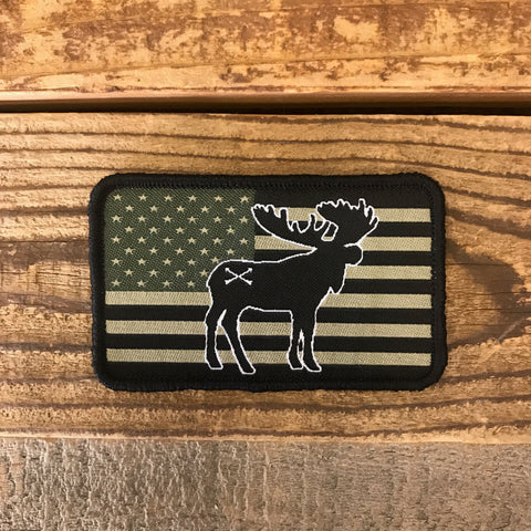 Moose Freedom Patch - in tactical subdued or full color RWB – Bison Union